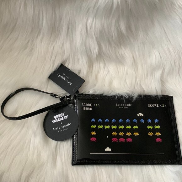 kate spade | Bags | Kate Spade X Space Invaders Glitter Patent Leather ...